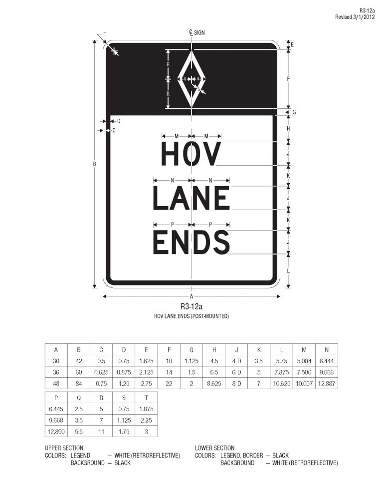 Preferential & Managed Lane Signs - Worksafe Traffic Control